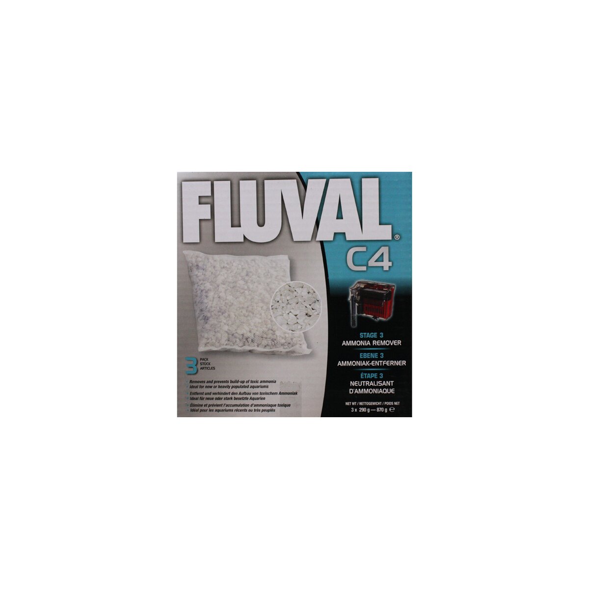 Fluval C4 Ammoniak Entferner 3 x 290 g, 7,19